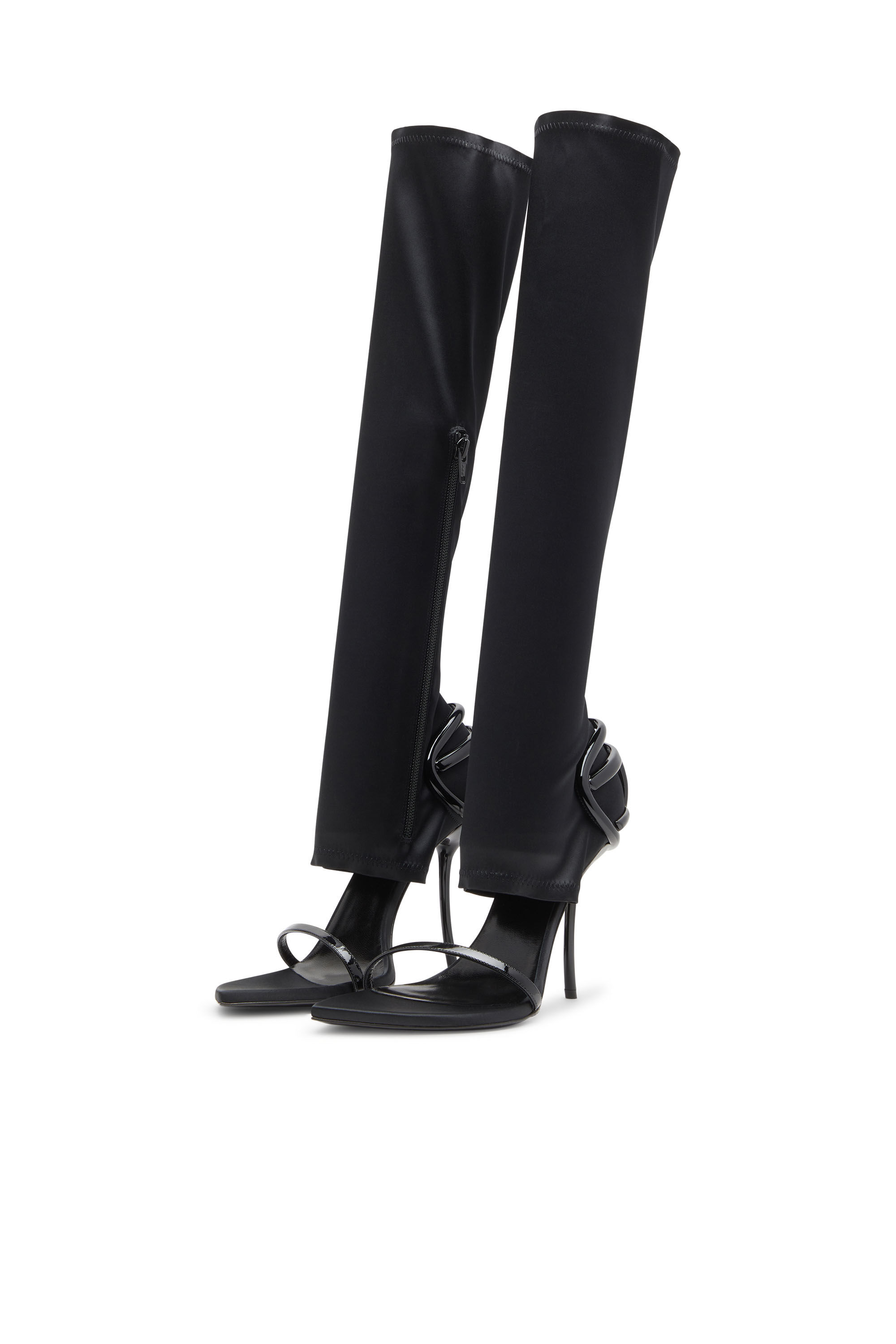 Women's D-Ten&Half-Stiletto knee boot sandals in stretch Women's D-Ten&Half-Stiletto knee boot sandals in stretch