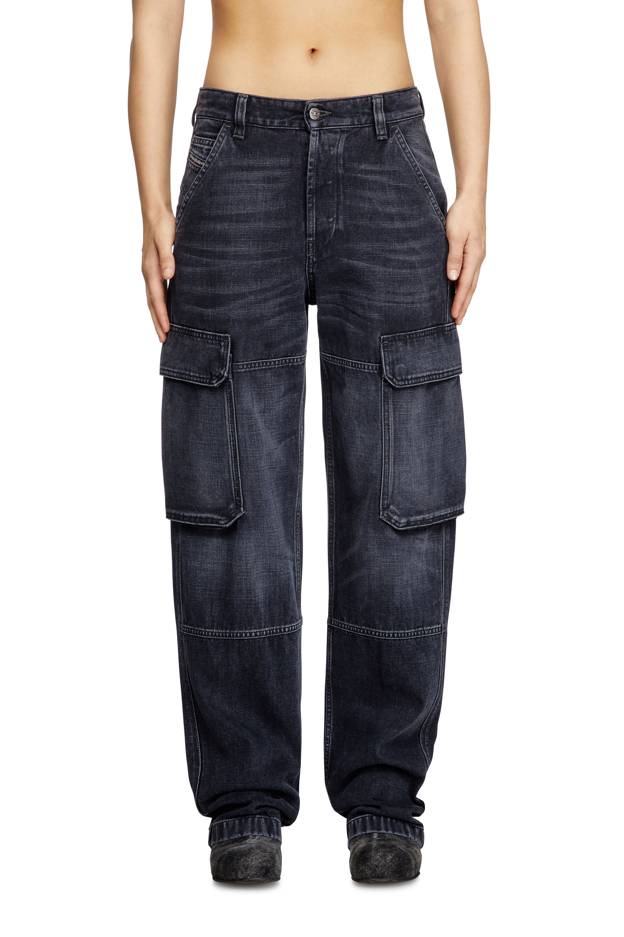 Women's Regular Jeans | Black/Dark grey | Diesel D-Pot Women's Regular Jeans | Black/Dark grey | Diesel D-Pot